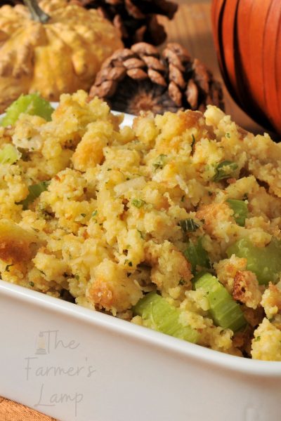 Old Fashioned Southern Cornbread Dressing Recipe • The Farmer's Lamp