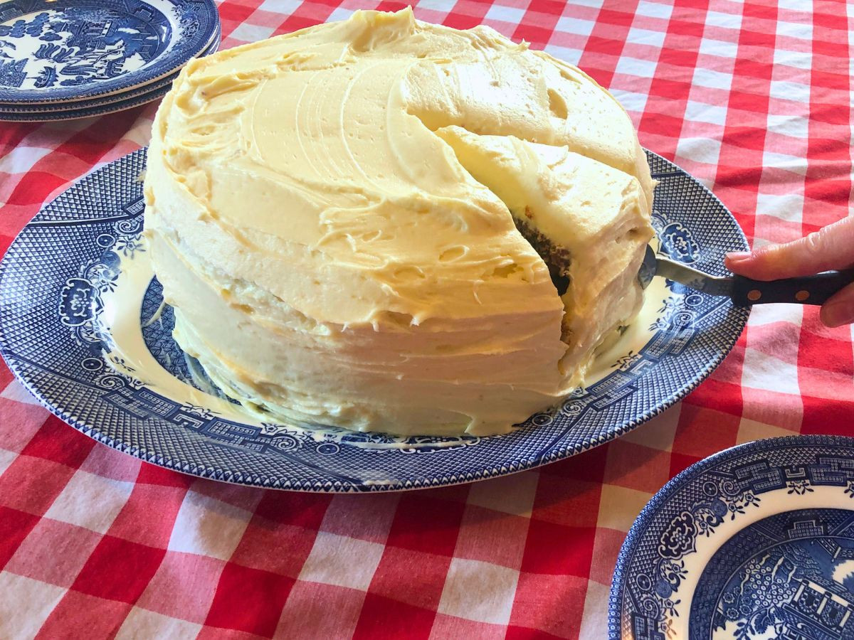 Easy, Moist Einkorn Carrot Cake With Cream Cheese Frosting